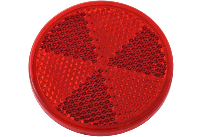 Red reflector 60 mm with adhesive tape - UNITRAILER