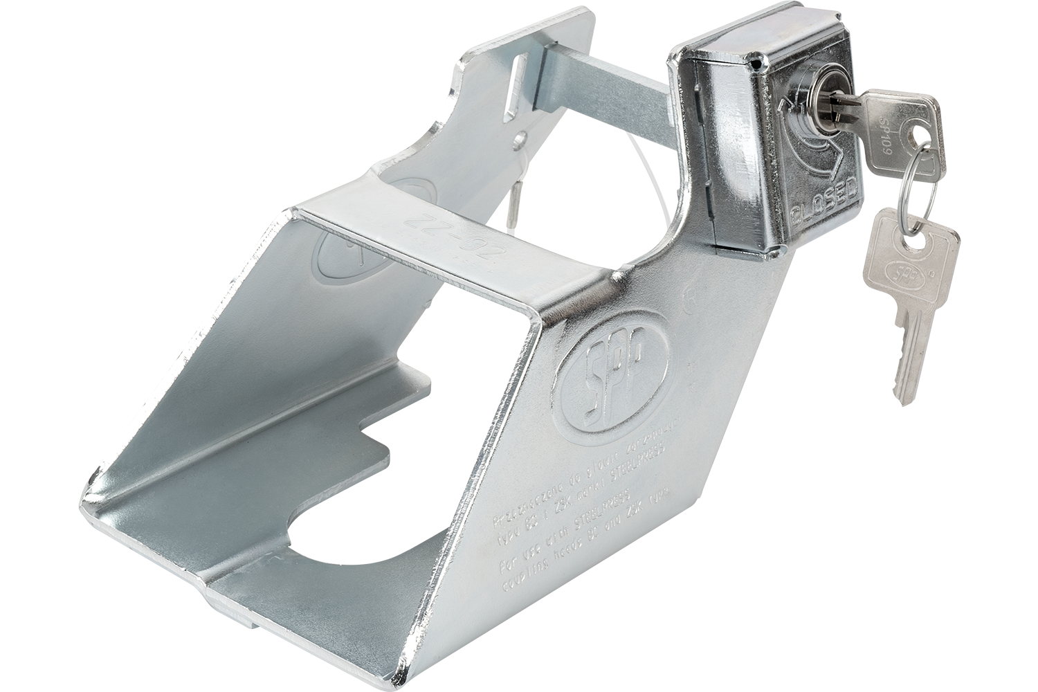 Hitch lock ZZ-02 Steelpress drawbar protection - UNITRAILER