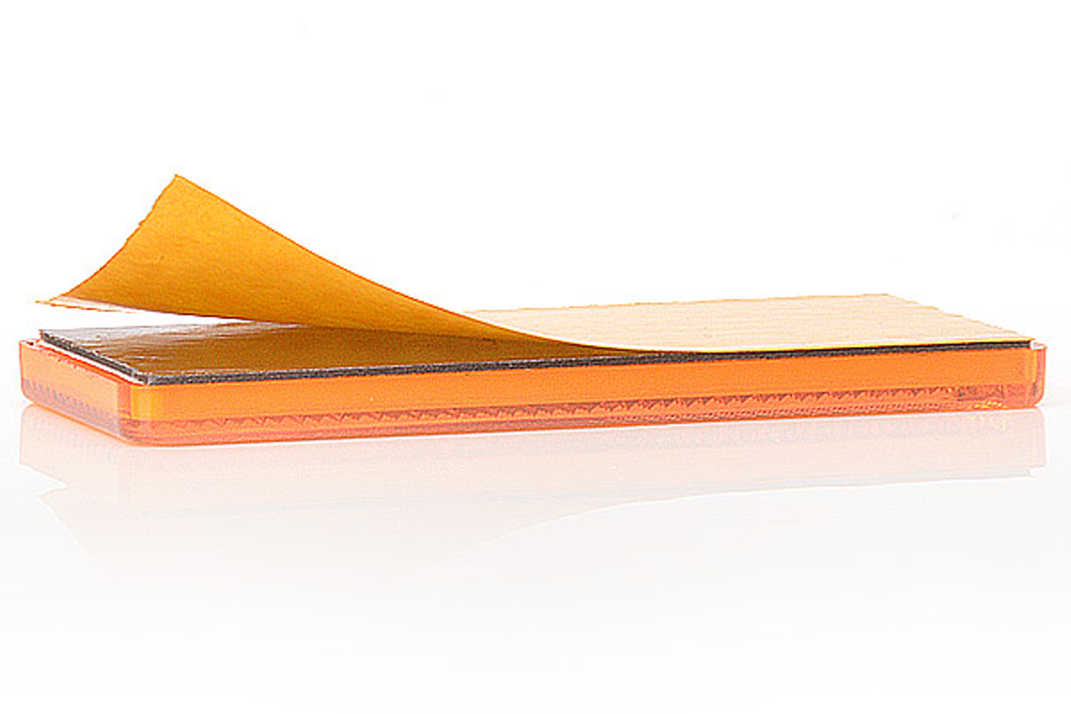 Orange reflector 96 x 42 mm with adhesive tape - UNITRAILER