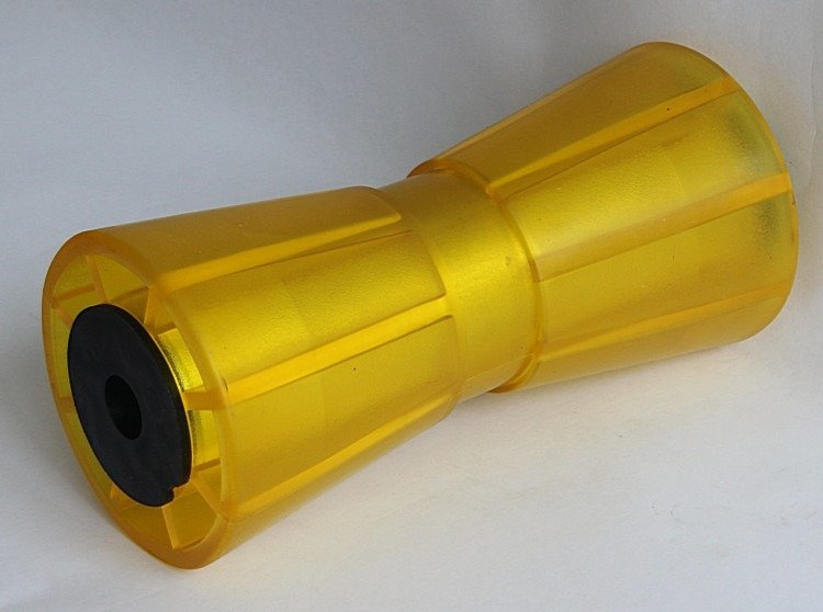 Set of 5 yellow keel rollers for boat trailers. Knott - UNITRAILER