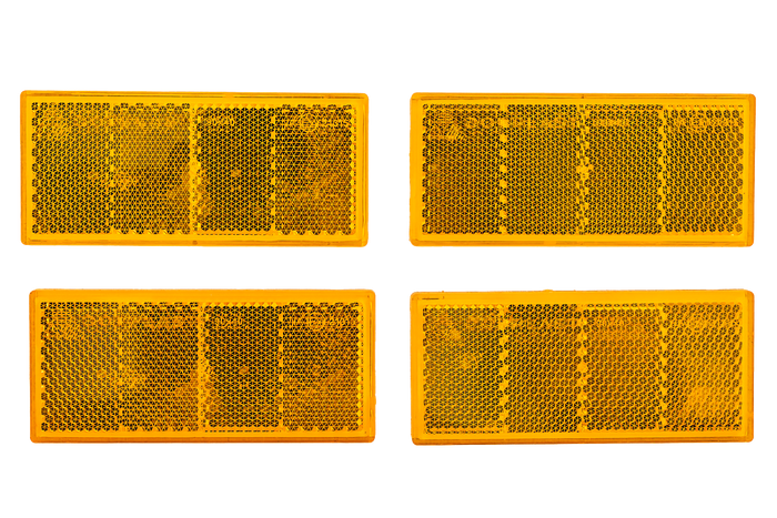 Set of 4 rectangular orange side reflectors for trailers - UNITRAILER