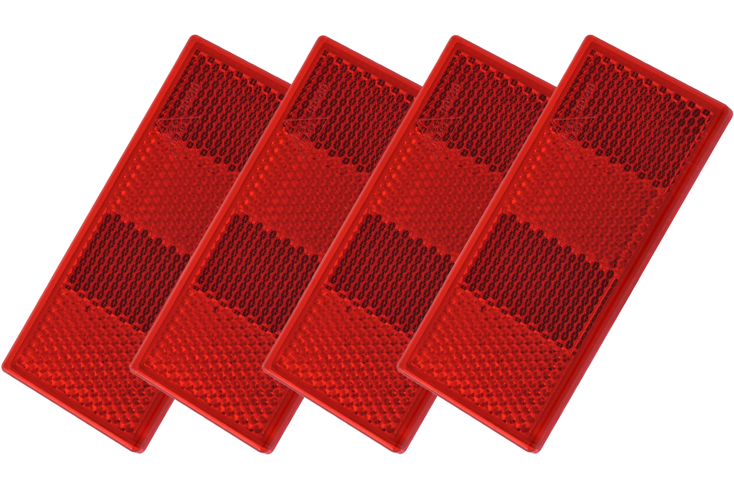 Self-adhesive red 90x40 mm trailer reflectors - set of 4 - UNITRAILER