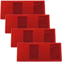 Self-adhesive red 90x40 mm trailer reflectors - set of 4 - UNITRAILER