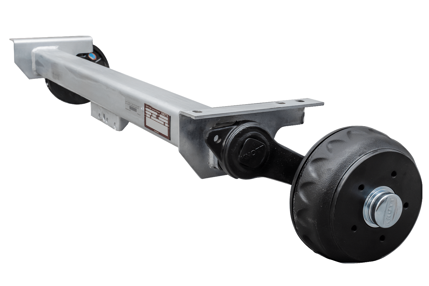 Braked trailer axle KNOTT 1200 mm 1350 kg 5x112