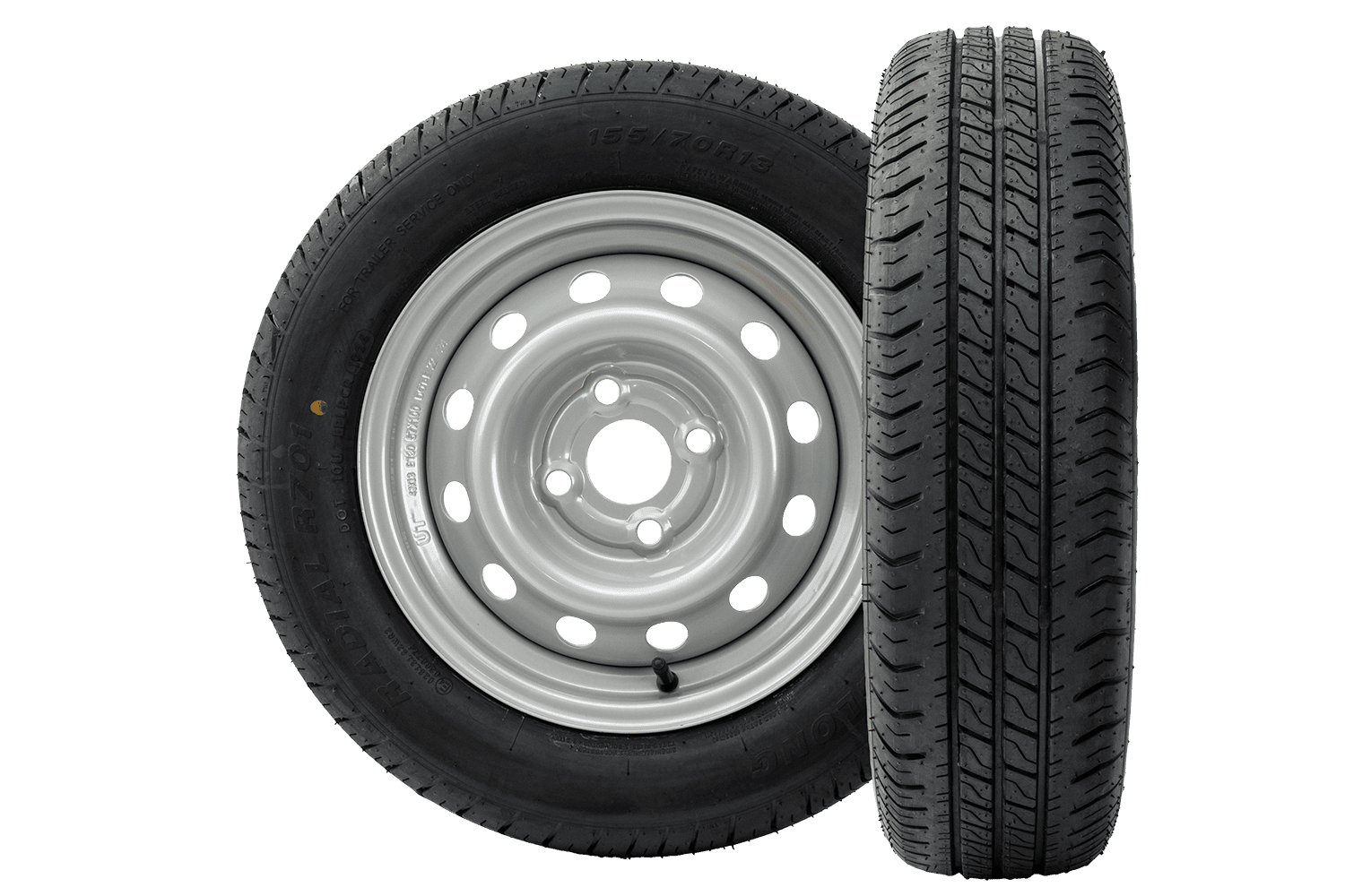 Set of two wheels for the trailer LINGLONG TIRES 155/70 R13 75N ...