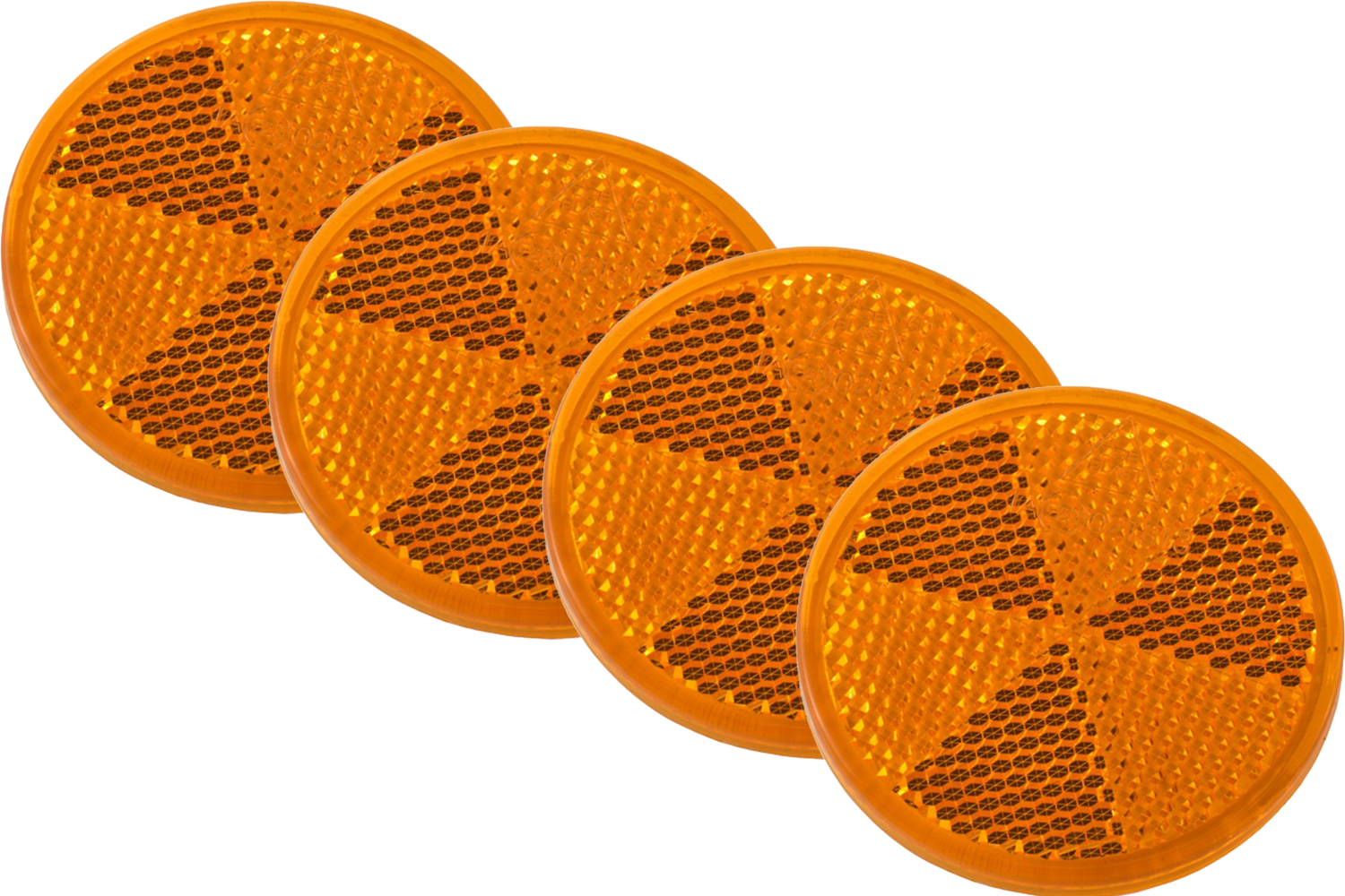 Set: four self-adhesive yellow reflectors fi 60 mm - UNITRAILER