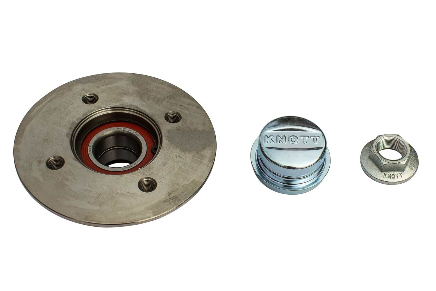 Set: Wheel hub and bearing by KNOTT 100x4