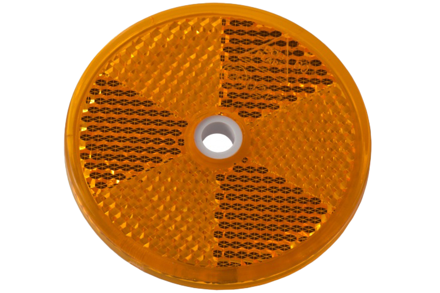 Orange reflector 60 mm [with mounting hole] - UNITRAILER