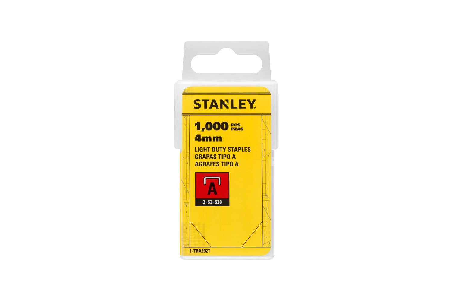 STANLEY Staples Type A 3/53/530 4mm 1000pcs - UNITRAILER